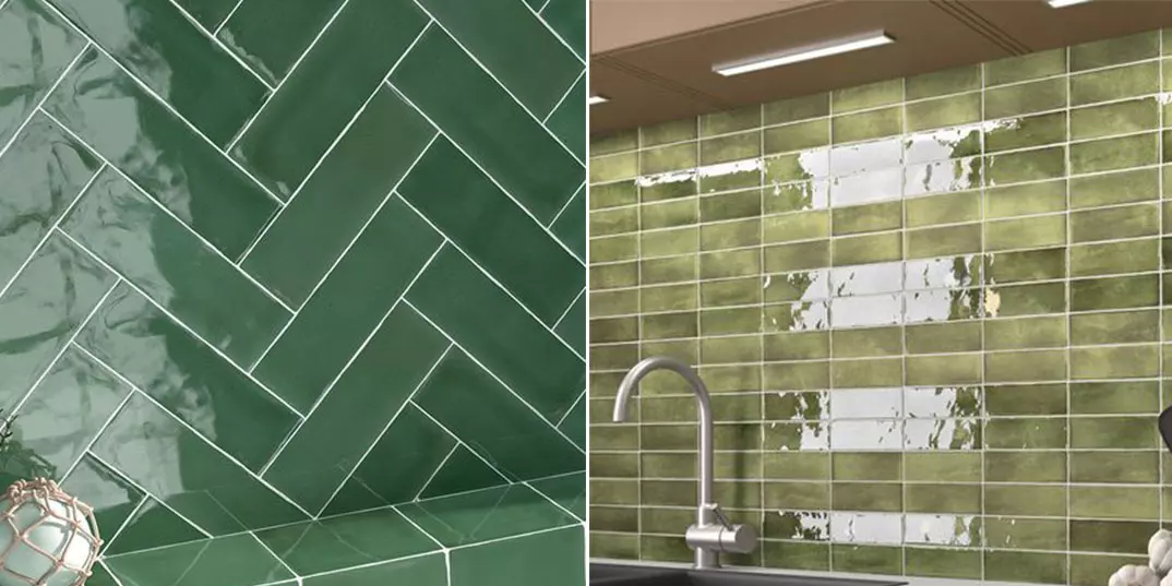 Discover The Elegance Of Our Green Gloss Tiles With Free Samples