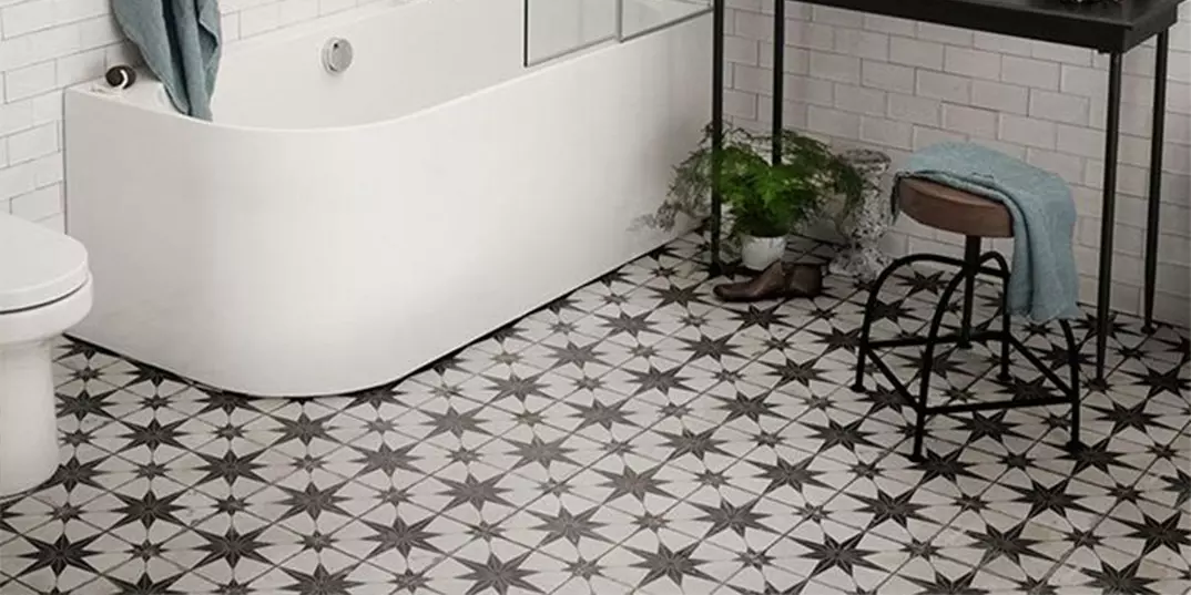 Patterned Bathroom Floor Tiles