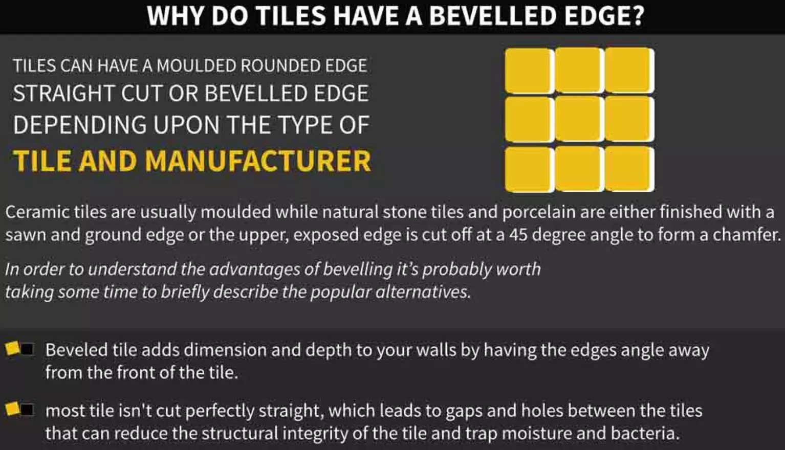 Why Do Tiles Have A Bevelled Edge? - Tilesporcelain