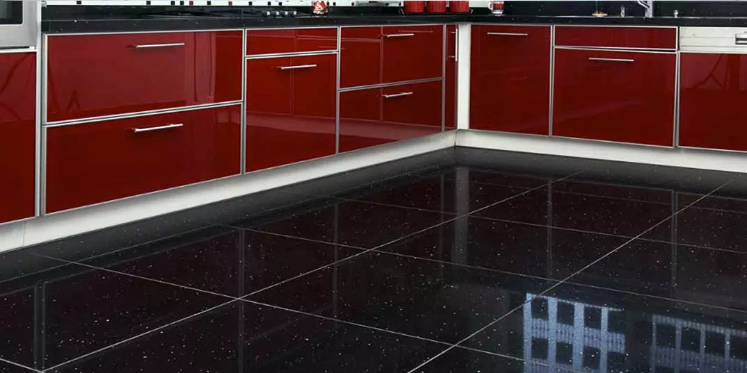 Discover the elegance of black quartz tiles.